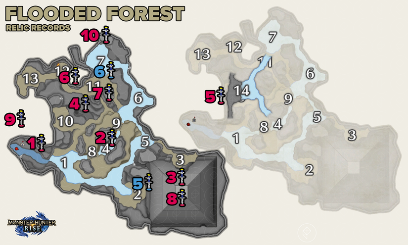 flooded forest mining spots