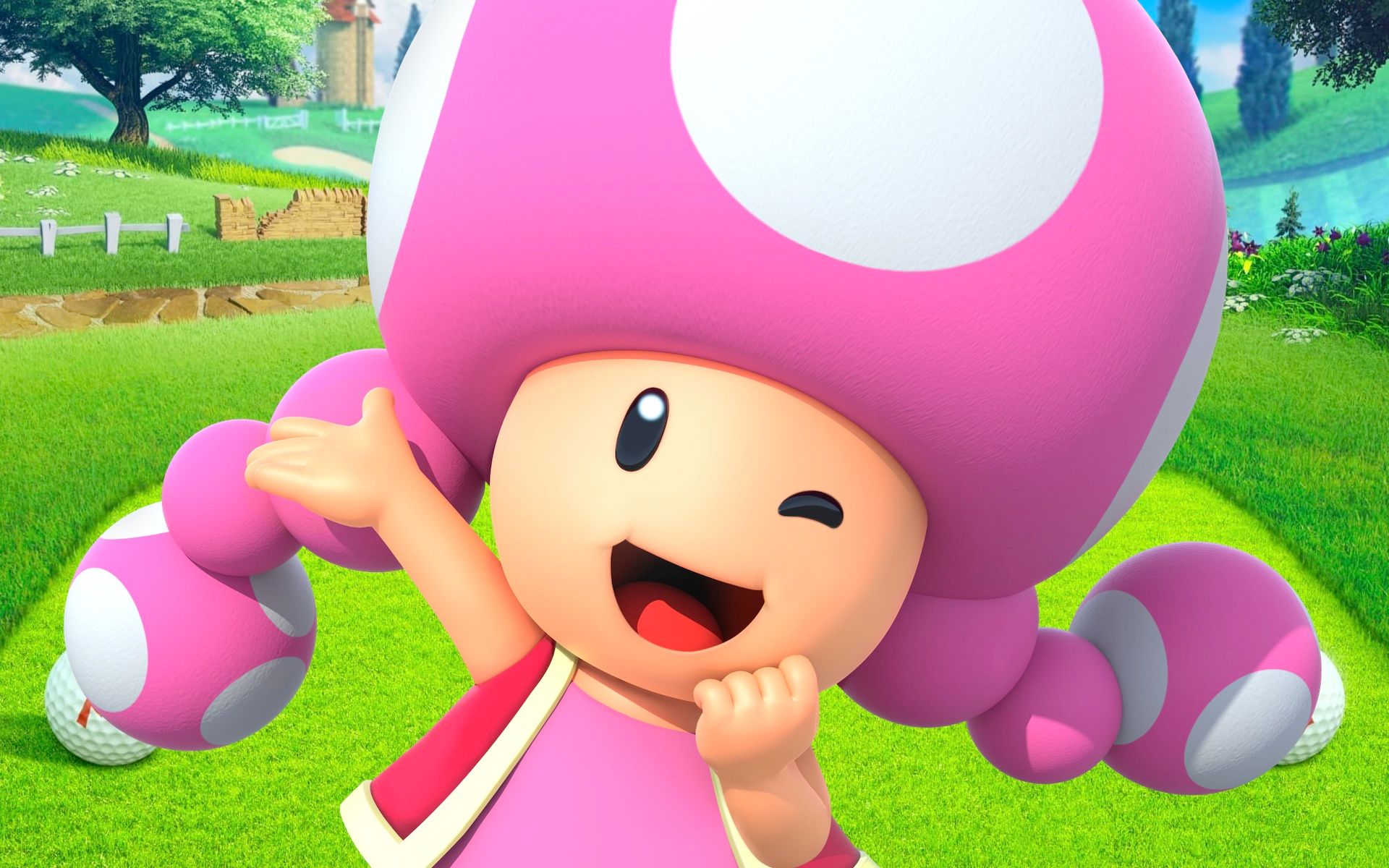 pink toadstool mario