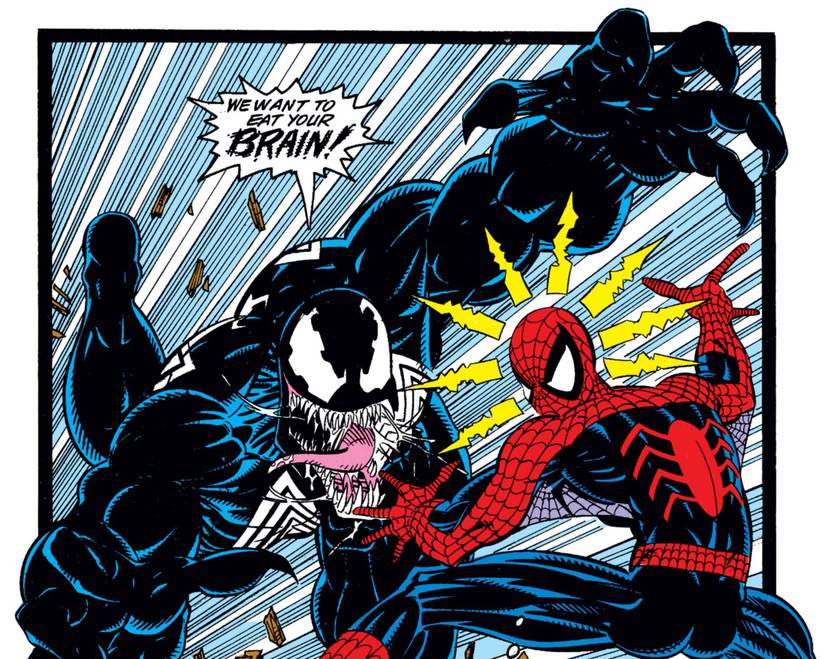 venom eats a man