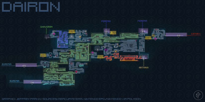 All Metroid Dread maps