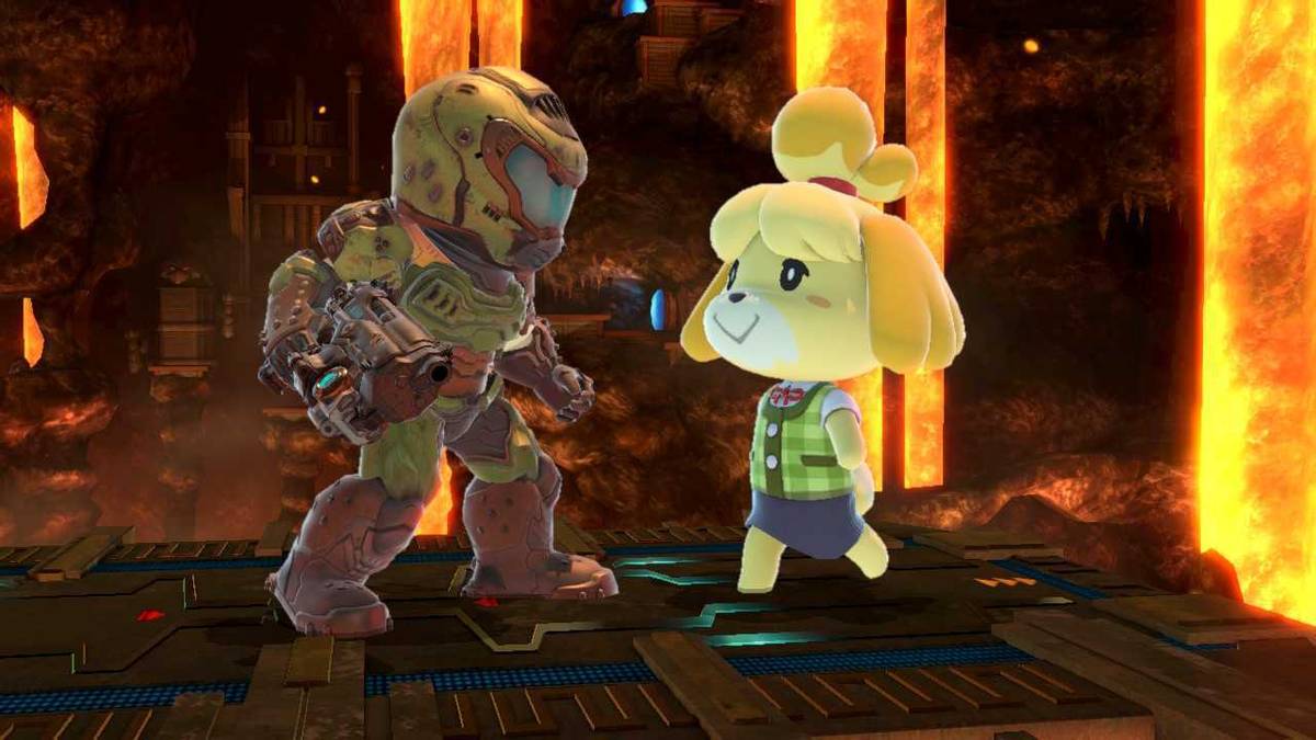 Smash Bros. Ultimate’s final update brings Isabelle and Doomguy together