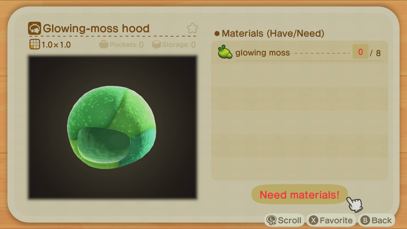 Glowing moss in Animal Crossing and ACNH vines