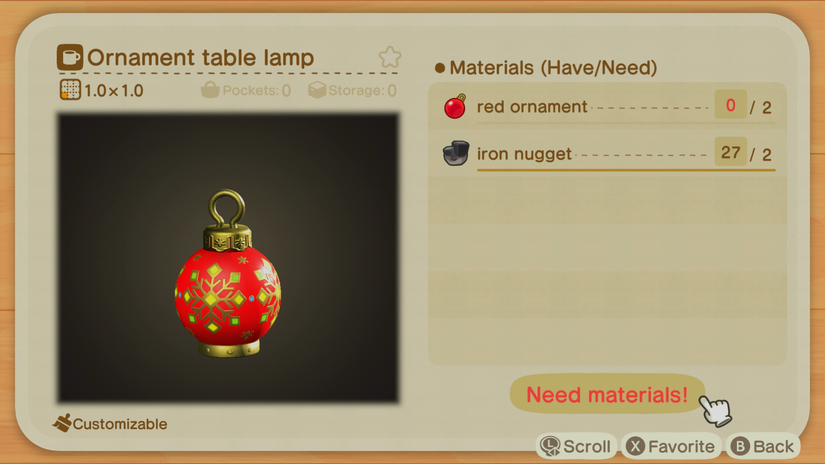 Animal Crossing: New Horizons festive Ornament DIY recipe guide