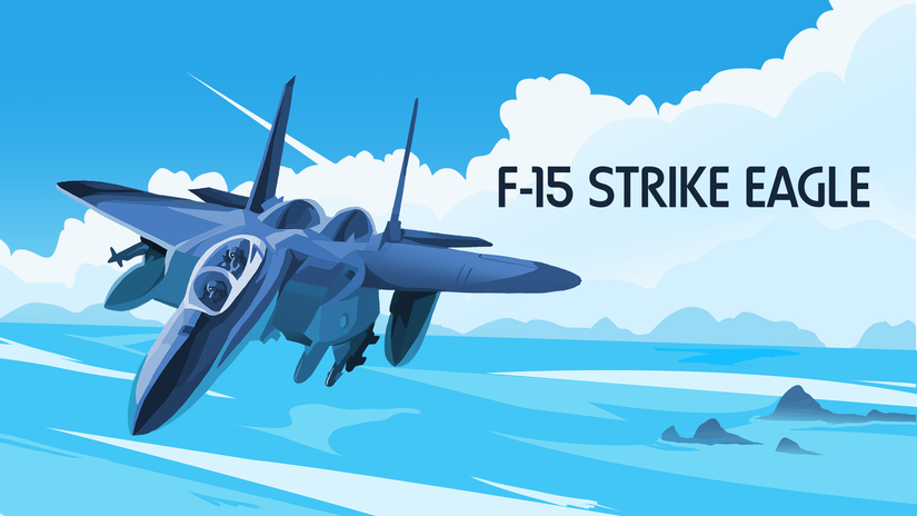 f   15e strike eagle simulator terbang