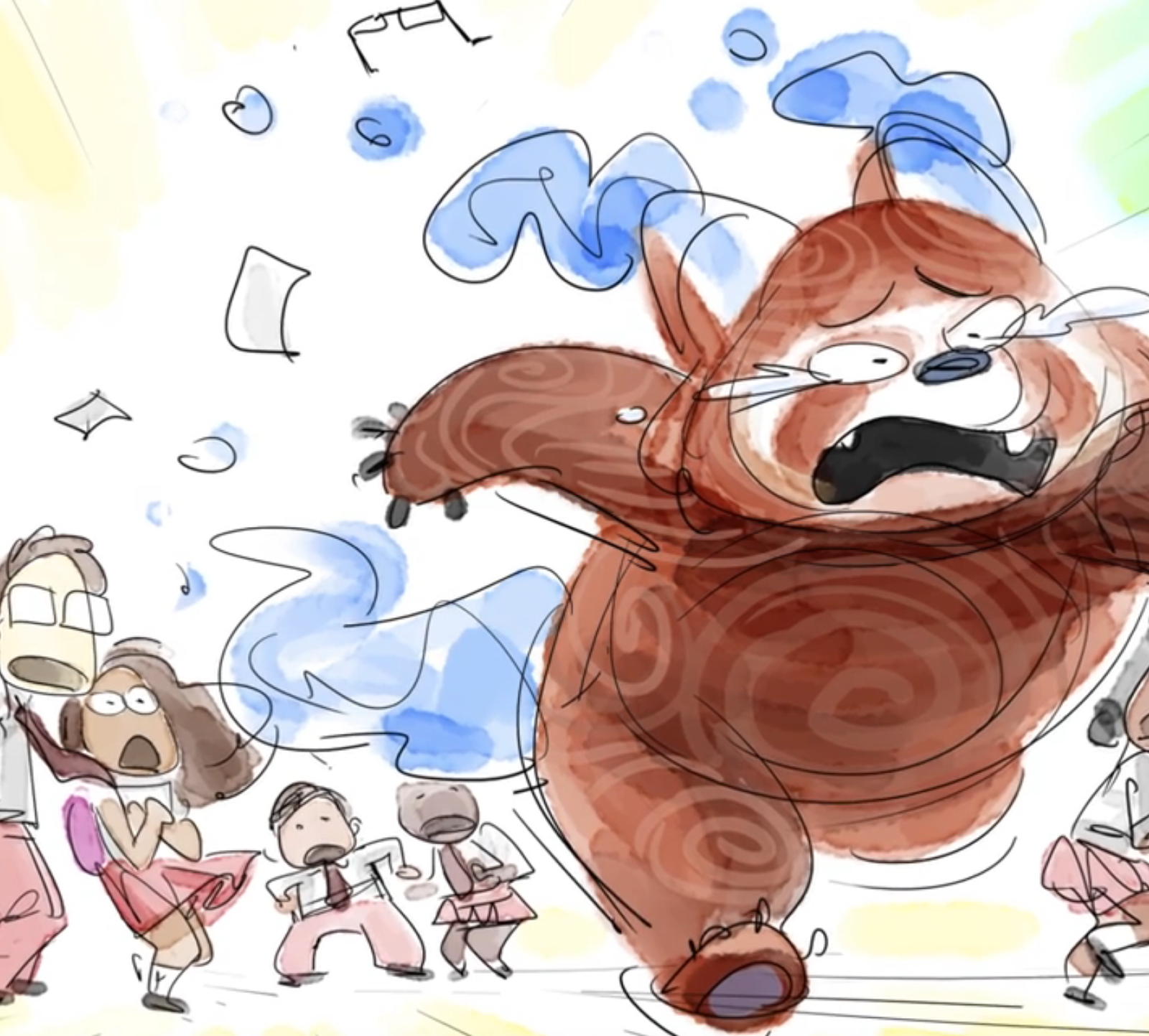 turning red panda crying