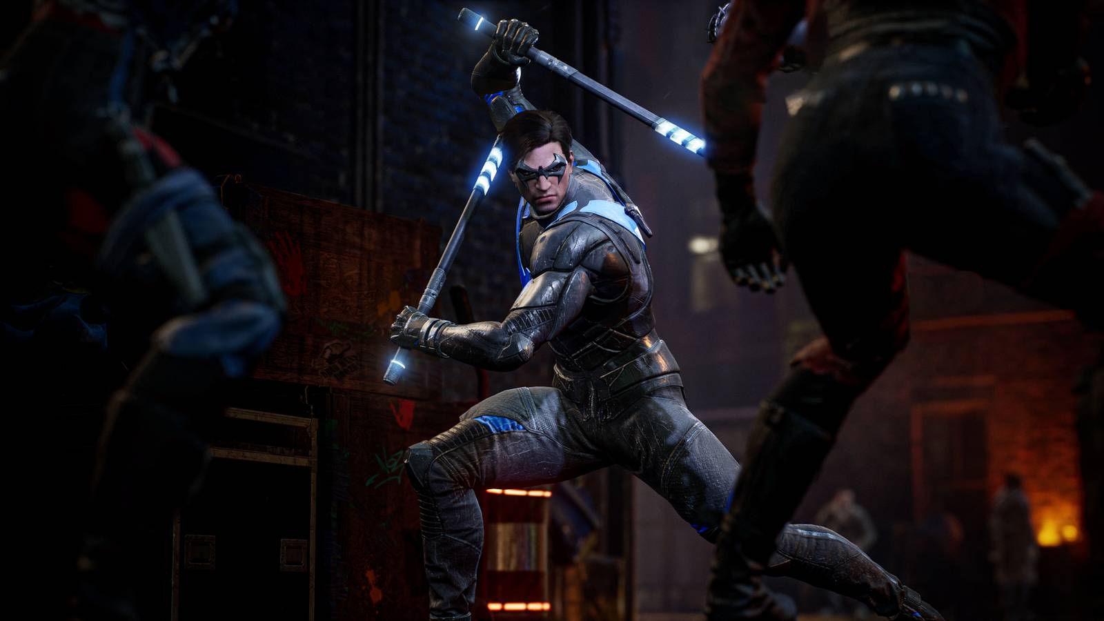 arkham nightwing combat