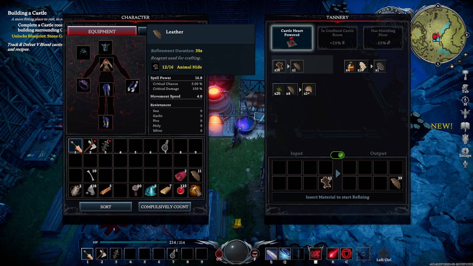 How to make Leather in V Rising