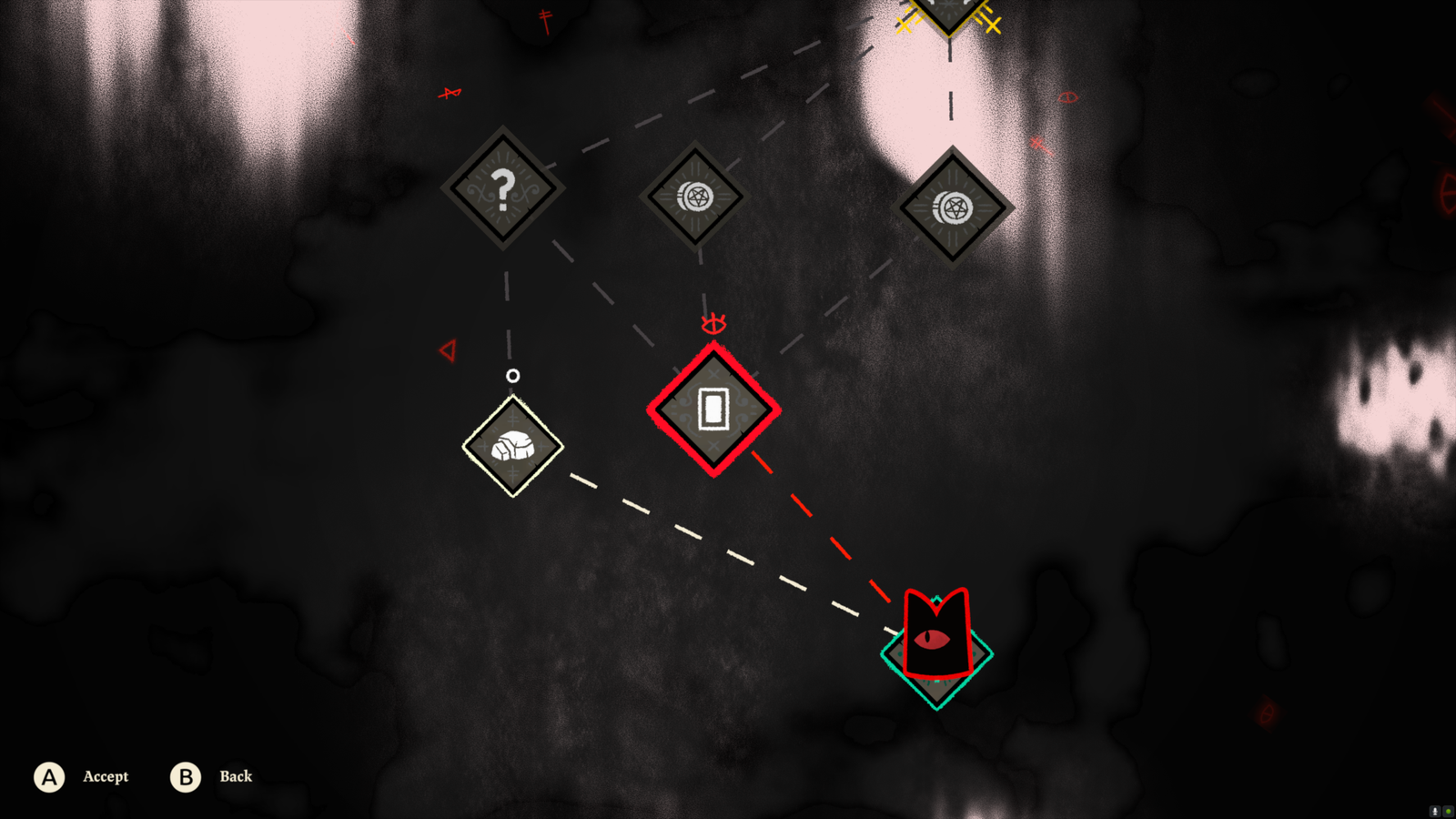 Map symbols explained for Cult of the Lamb’s Crusade map