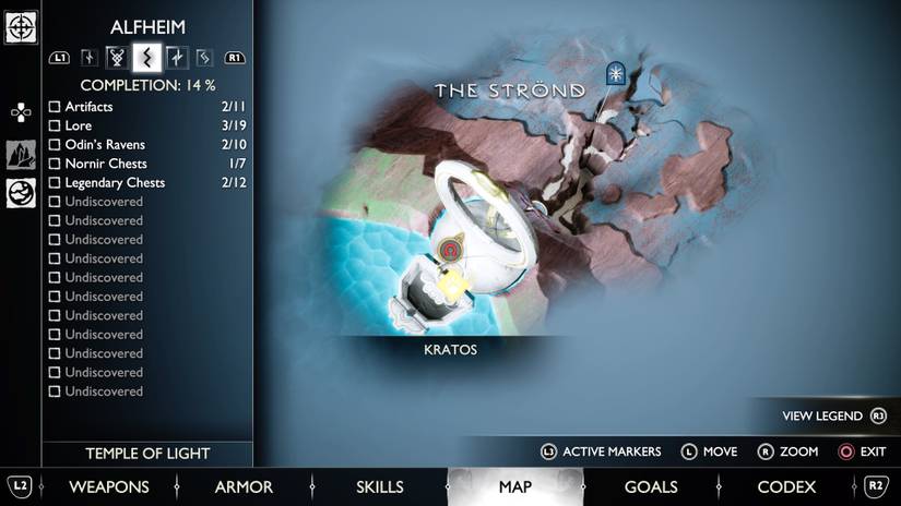 God of War Ragnarok Artifact locations in Svartalfheim and Alfheim
