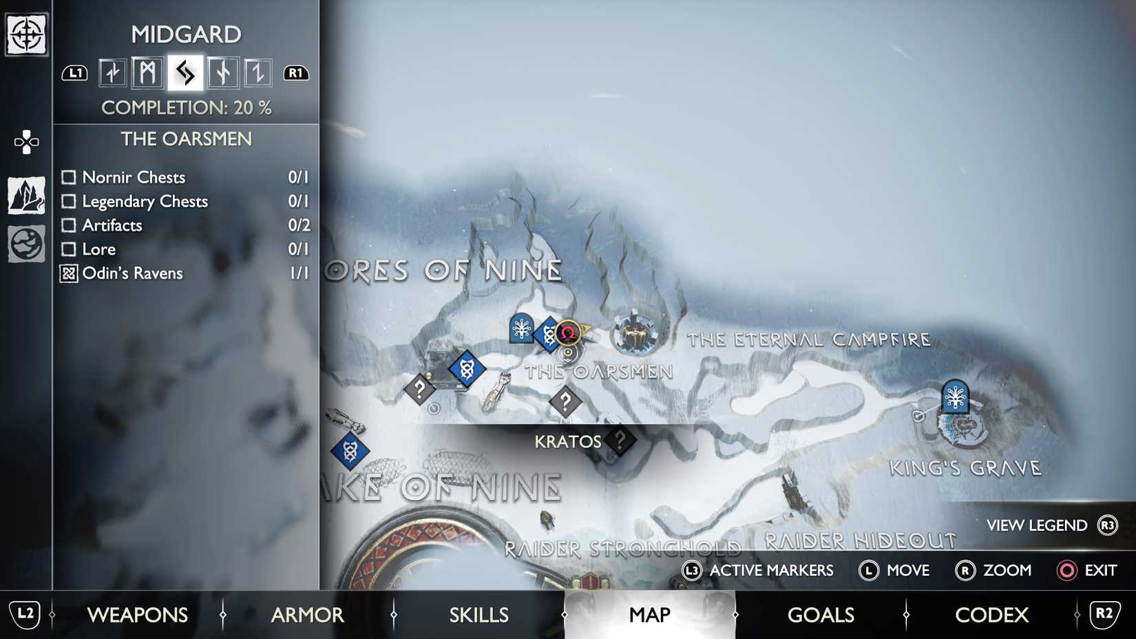 God of War Ragnarok Midgard artifacts, collectibles and Odin’s Ravens