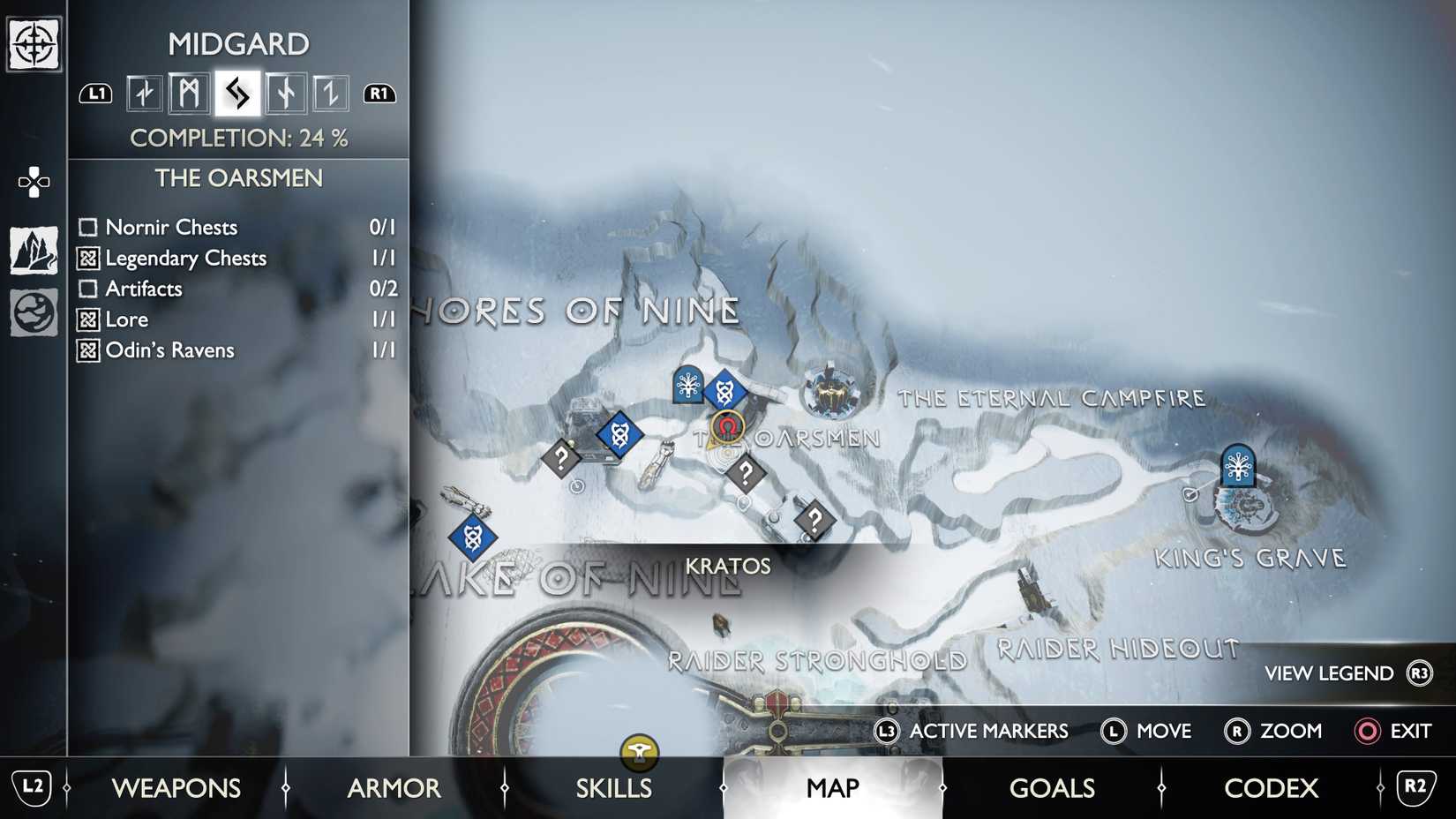 God of War Ragnarok Midgard artifacts, collectibles and Odin’s Ravens