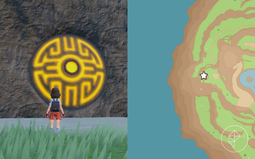 Pokémon Scarlet and Violet Chien-Pao shrine and stake (orange/gold ...