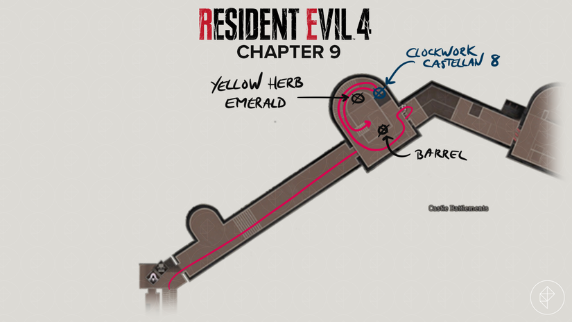 Chapter 9 guide (Grand Hall, Courtyard) in Resident Evil 4 remake
