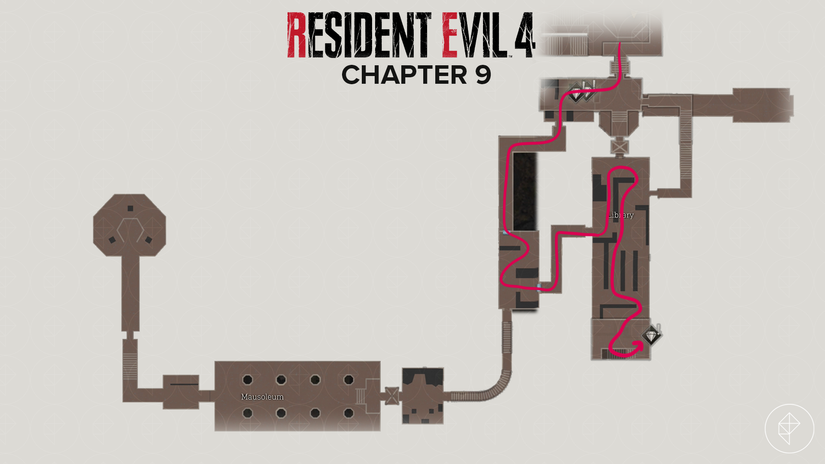 Chapter 9 guide (Grand Hall, Courtyard) in Resident Evil 4 remake