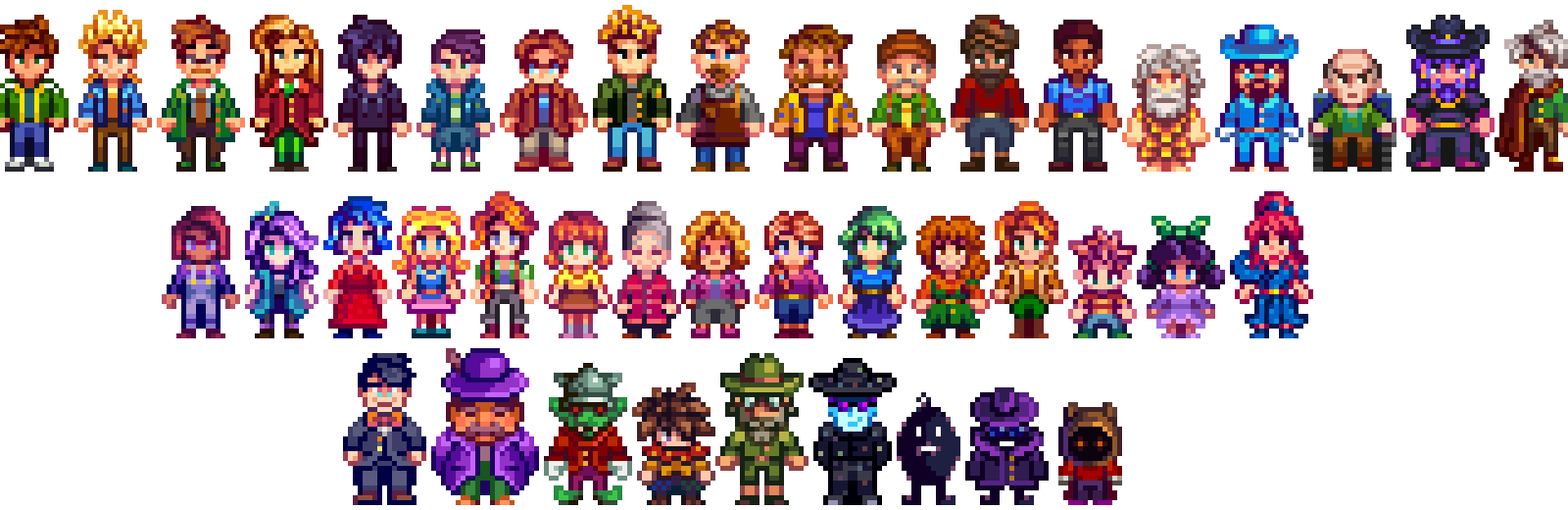 Stardew Valley sprites are cuter when they match character portraits