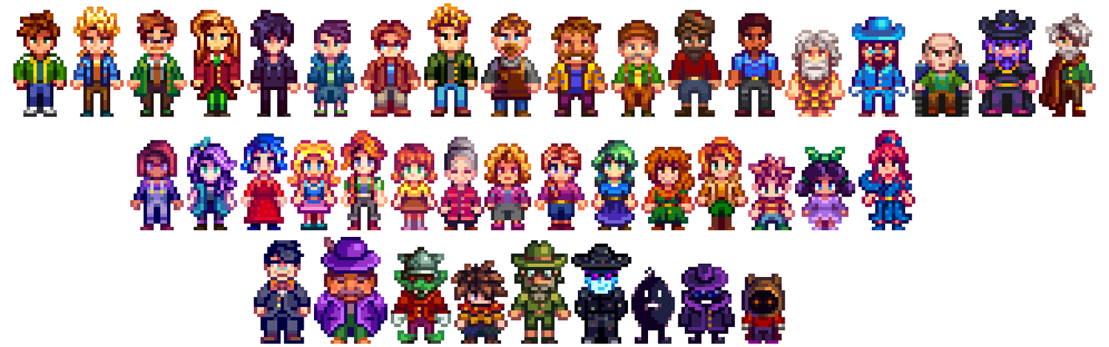 Stardew Valley sprites are cuter when they match character portraits