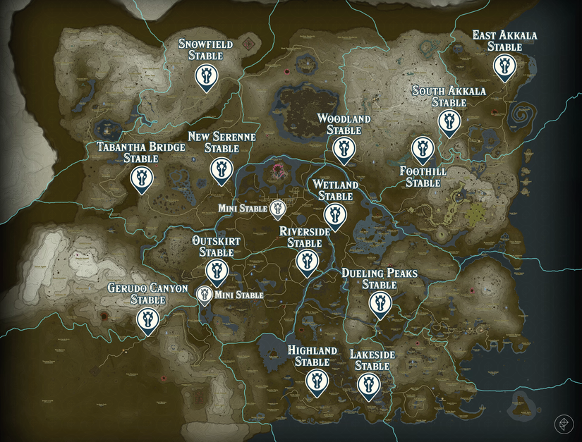 All Stable locations in Zelda: Tears of the Kingdom