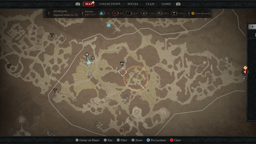 All Scosglen Altar of Lilith locations and map in Diablo 4