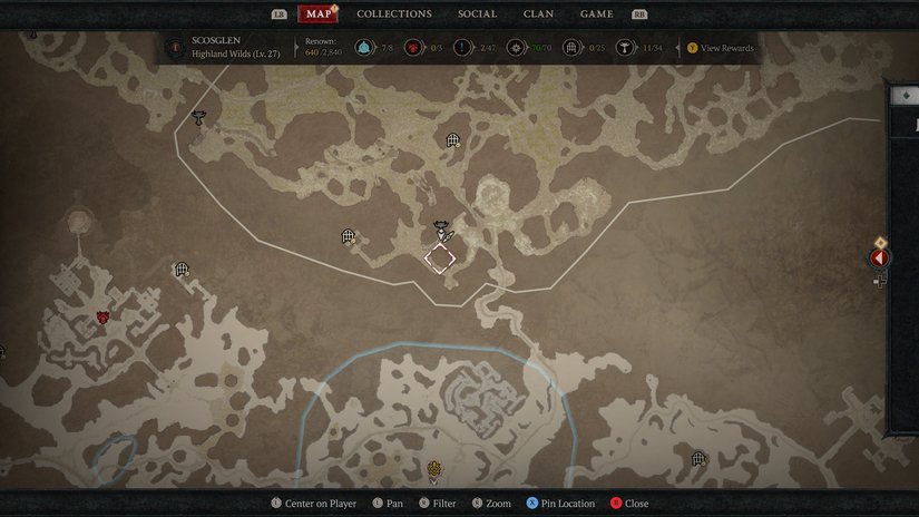 All Scosglen Altar of Lilith locations and map in Diablo 4