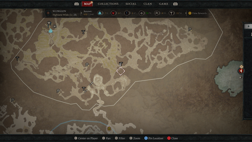 All Scosglen Altar of Lilith locations and map in Diablo 4
