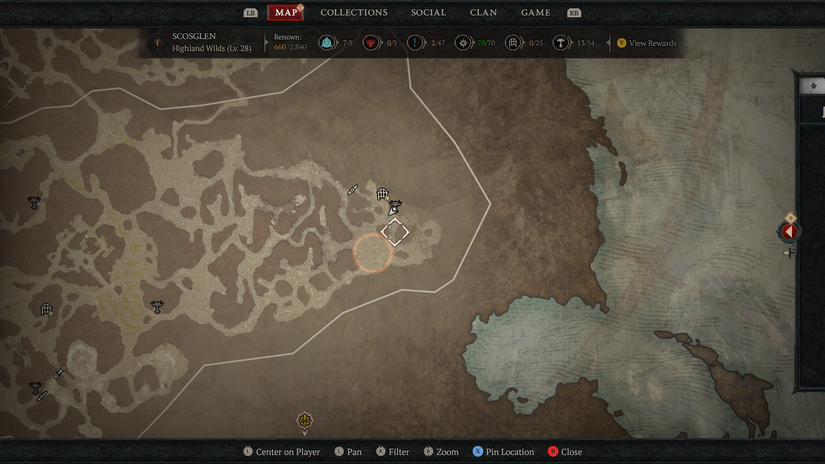 All Scosglen Altar of Lilith locations and map in Diablo 4