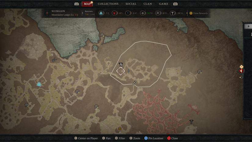 All Scosglen Altar of Lilith locations and map in Diablo 4