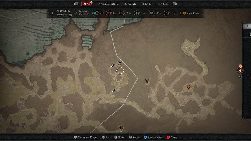 All Scosglen Altar of Lilith locations and map in Diablo 4