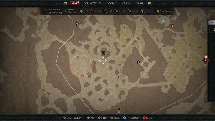 All Scosglen Altar of Lilith locations and map in Diablo 4