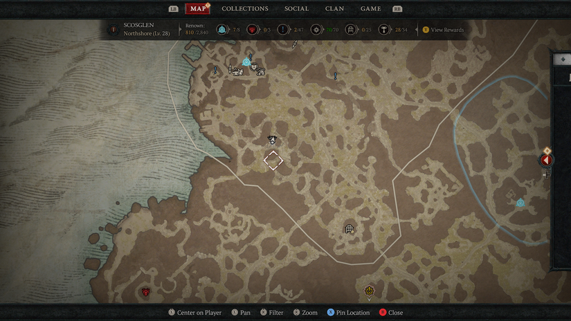 All Scosglen Altar of Lilith locations and map in Diablo 4