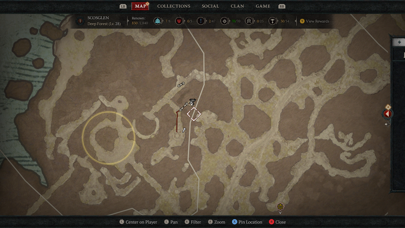 All Scosglen Altar of Lilith locations and map in Diablo 4