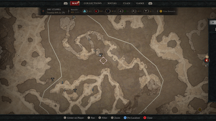 All Dry Steppes Altar of Lilith locations and map in Diablo 4