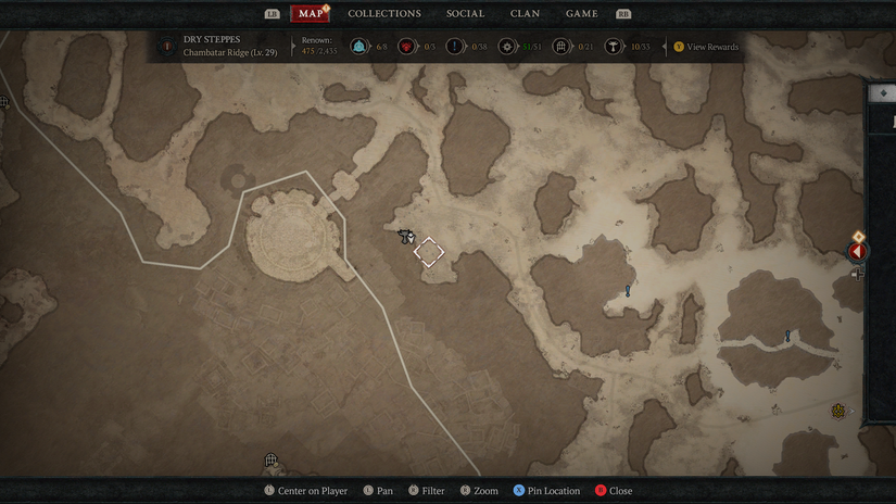 All Dry Steppes Altar of Lilith locations and map in Diablo 4