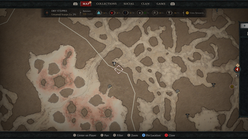All Dry Steppes Altar of Lilith locations and map in Diablo 4