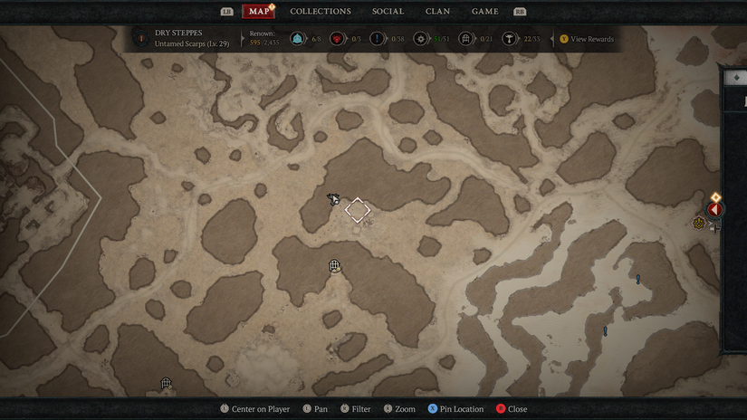 All Dry Steppes Altar of Lilith locations and map in Diablo 4