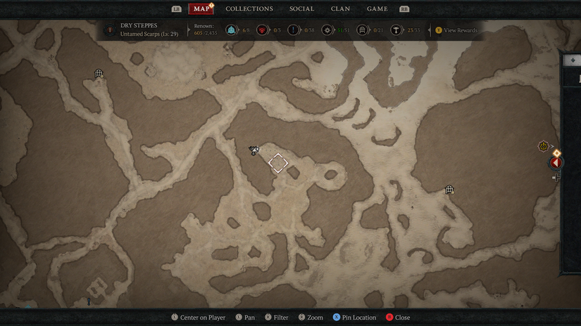 All Dry Steppes Altar of Lilith locations and map in Diablo 4