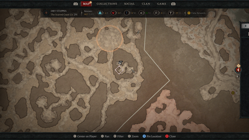 All Dry Steppes Altar of Lilith locations and map in Diablo 4