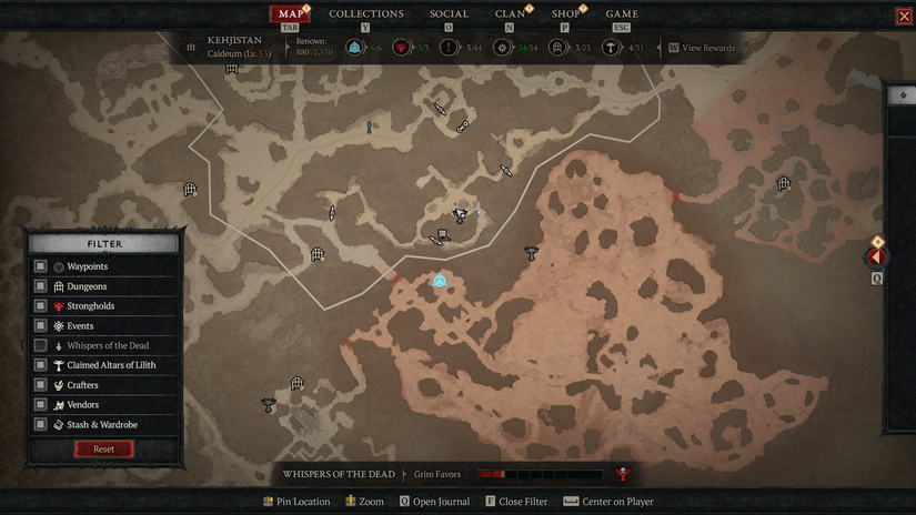 All Kehjistan Altar of Lilith locations and map in Diablo 4