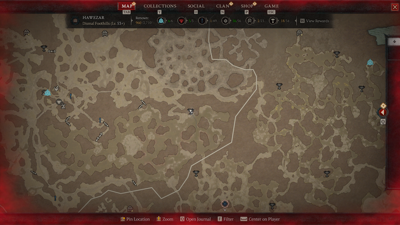 All Hawezar Altar of Lilith locations and map in Diablo 4