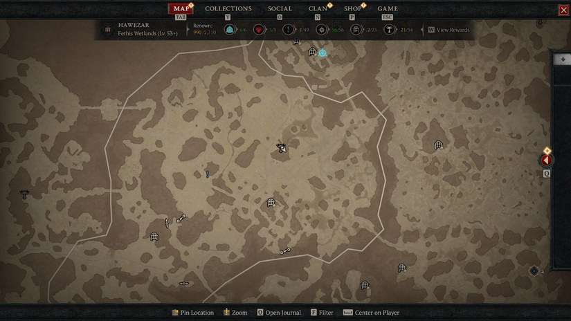 All Hawezar Altar of Lilith locations and map in Diablo 4