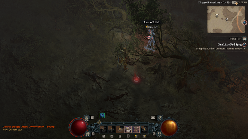 All Hawezar Altar of Lilith locations and map in Diablo 4