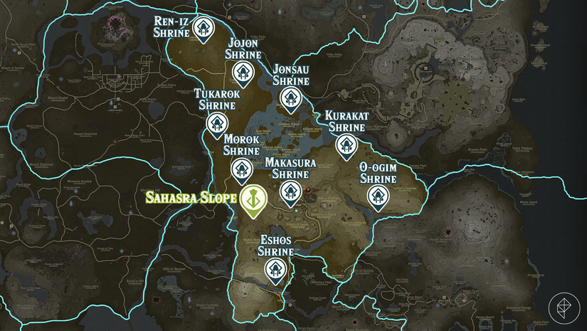 Shrine map and locations for Zelda: Tears of the Kingdom