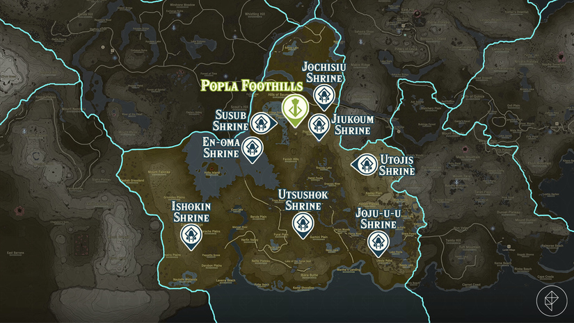 Shrine map and locations for Zelda: Tears of the Kingdom
