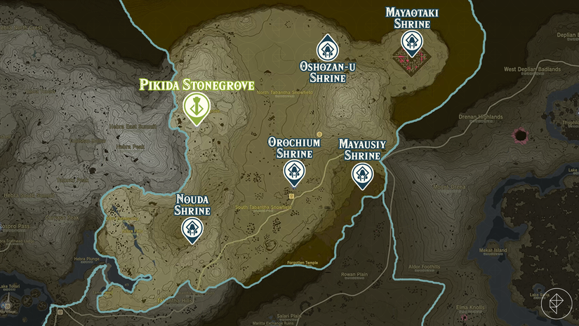 Shrine map and locations for Zelda: Tears of the Kingdom