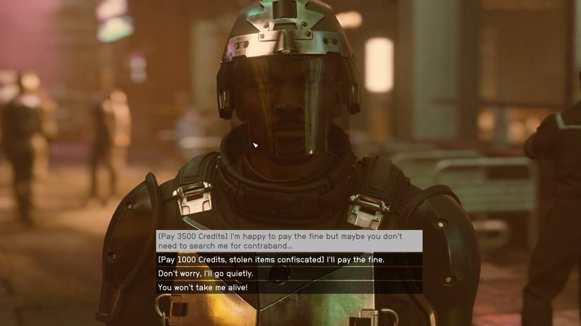 How to pay off a bounty if you commit a crime in Starfield