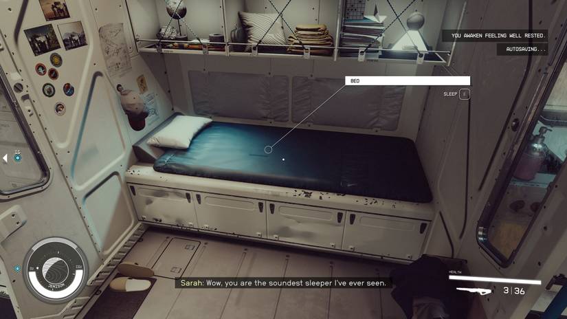 space sleep quarters