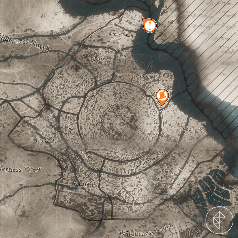 A Holy Hoard Enigma solution, location in AC Mirage