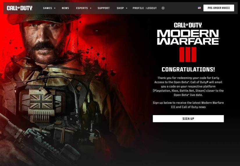 Modern Warfare 3 open beta start time, how to get a MW3 beta code