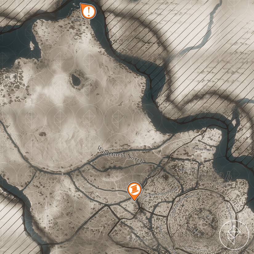 Surrender Enigma solution, location in AC Mirage