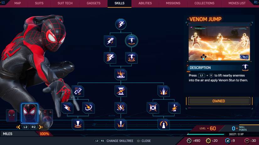 The best skills in Spider-Man 2