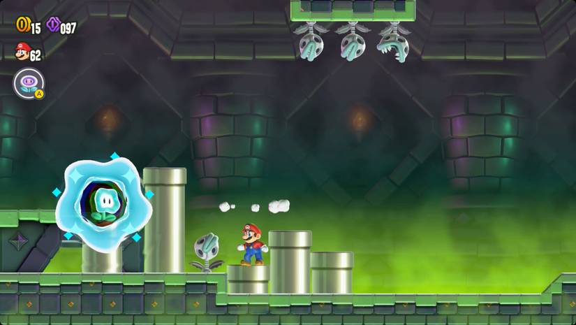 W2 Fluff-Puff Peaks Wonder Seed locations in Super Mario Bros. Wonder